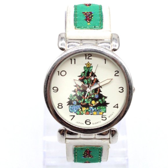 Unbranded | Accessories | Vintage Christmas Watch Unisex Silver Tone ...